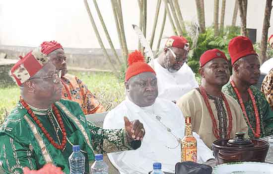 Eze Uche Dimgba (left); Eze Gerald Onuchukwu, Eze Gordian Dimojiaku ...
