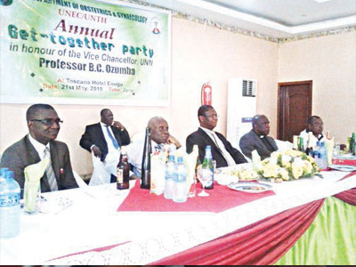 UNN VC honoured by UNTH Dept of Gynaecology