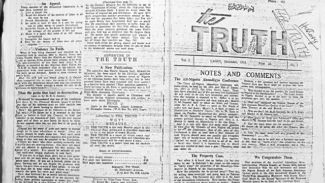 The Truth Newspaper@ 70… Reminiscing a pioneering Muslim newspaper in ...