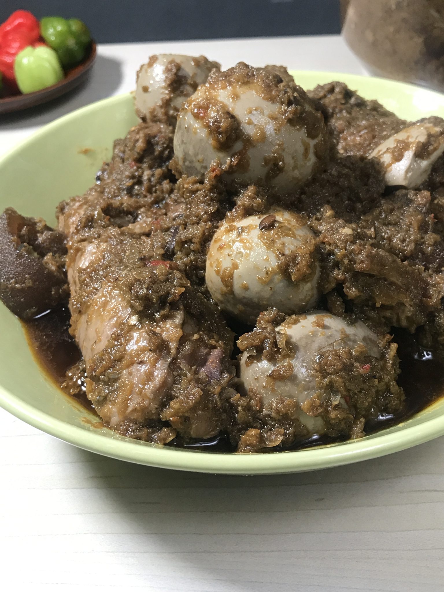 Easy Ayamashe/Ofada Sauce Recipe