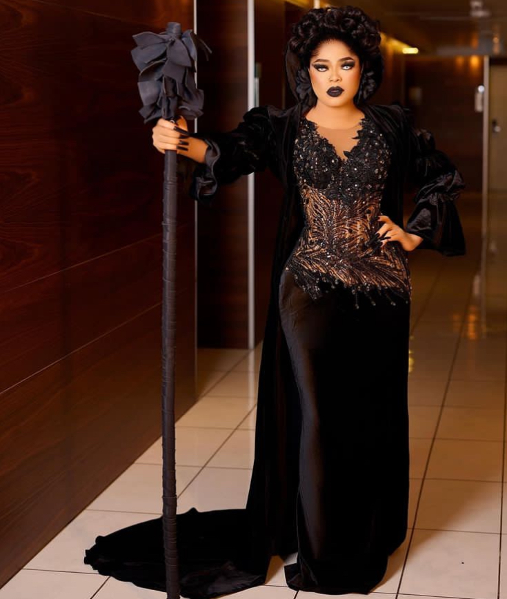 Bobrisky Wins "Best Dressed Female” Award at Movie Premiere