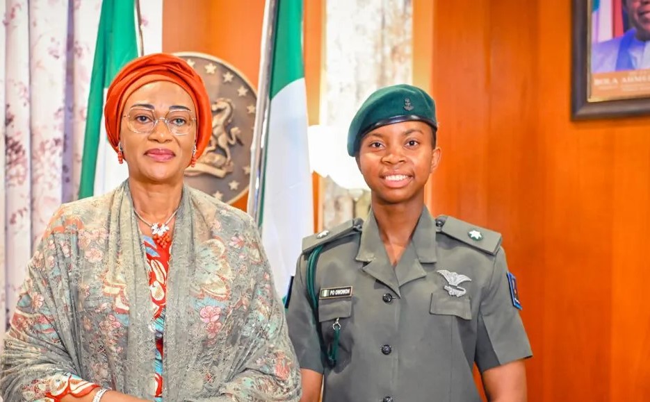 Tinubu extols first Nigerian female British military academy graduate ...
