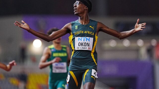 U-20 World Athletics: Nigerian-born Okon wins 400m gold medal for South ...