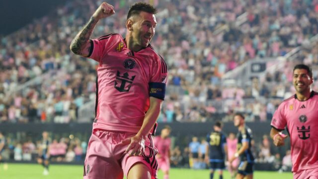 Messi double as Miami bounce back against Red Bulls