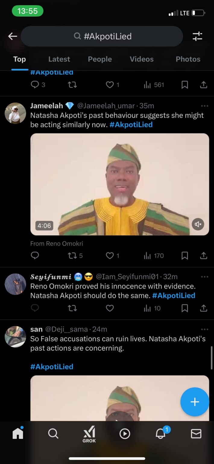 X users trend #AkpotiLied to malign Senator Natasha's sexual harassment ...