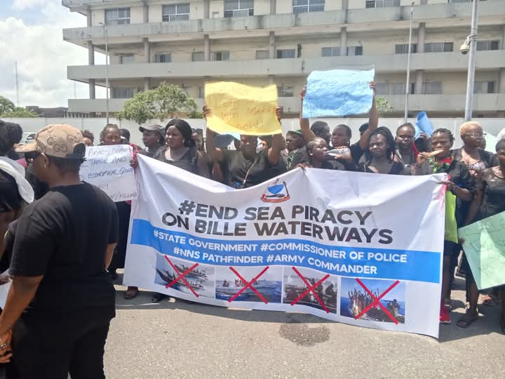 Rivers women protest against incessant sea pirates attack