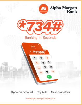Banking in Seconds: Alpha Morgan Bank’s *734#