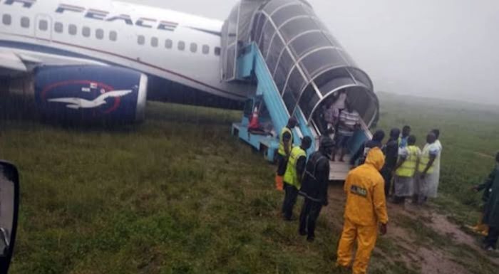 Air Peace crew tests positive for alcohol after plane skids off runway ...