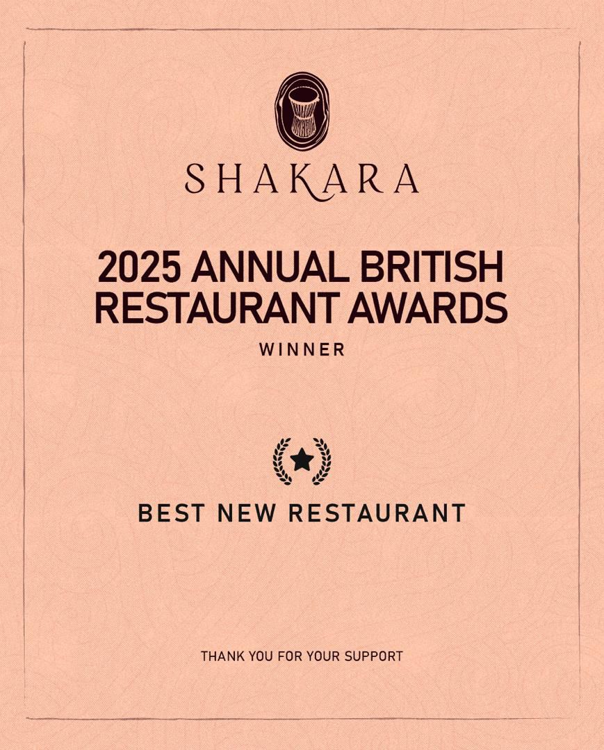 Shakara Restaurant wins 2025 Best British New Restaurant Award