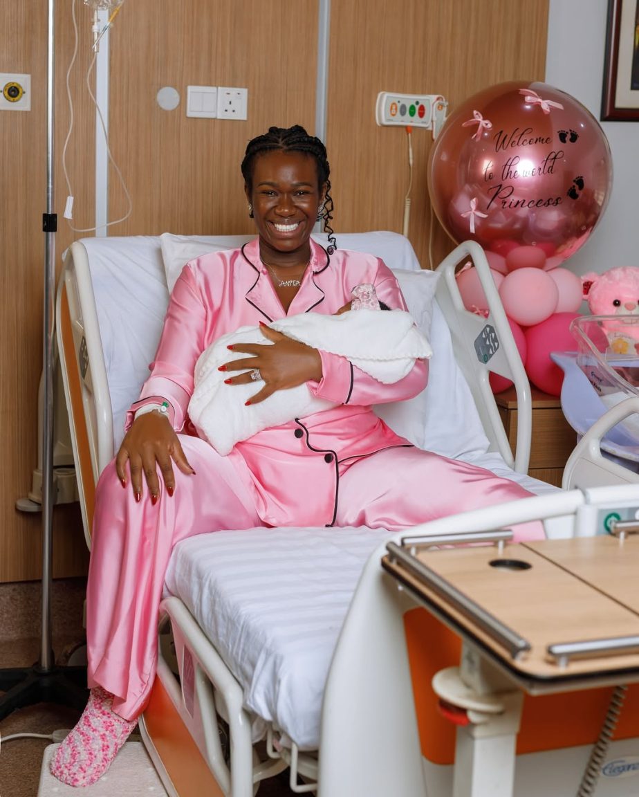 Real Warri Pikin, husband welcome baby girl