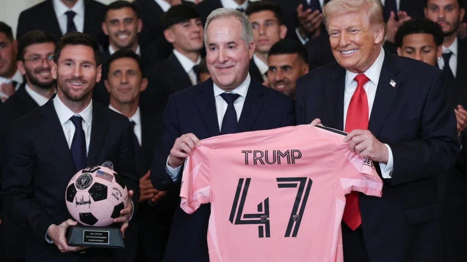 Trump Gets Jersey No 47, Celebrates Messi
